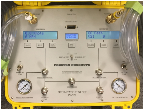 Pitot Static Leak Check Operation